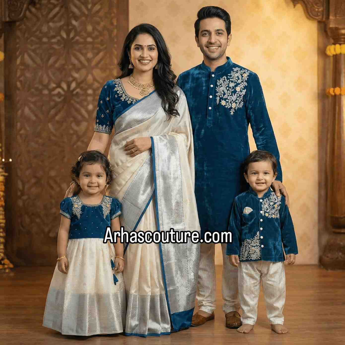 Raw Silk Family Outfits – Arhas Couture
