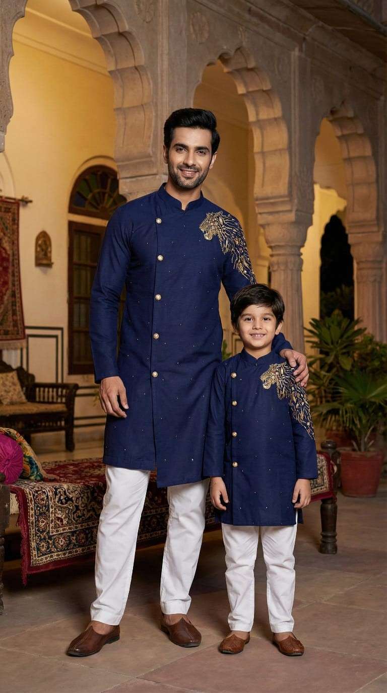 Raw Silk Family Outfits – Arhas Couture